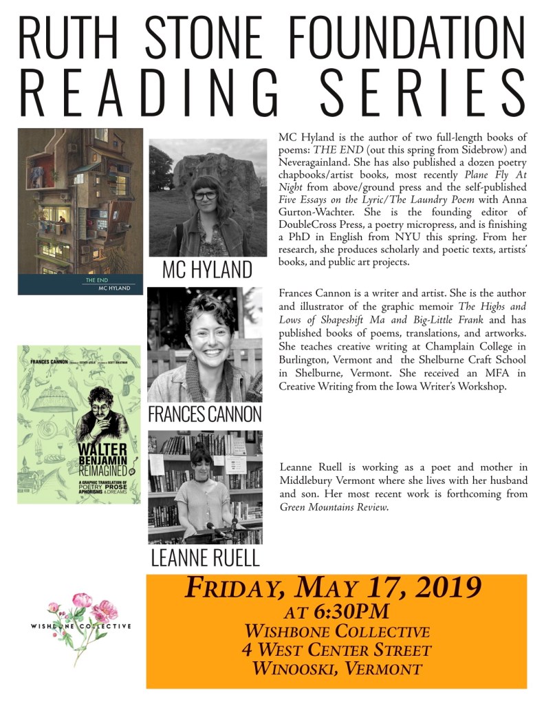 Reading from my new book with poets at the Ruth Stone Foundation ...